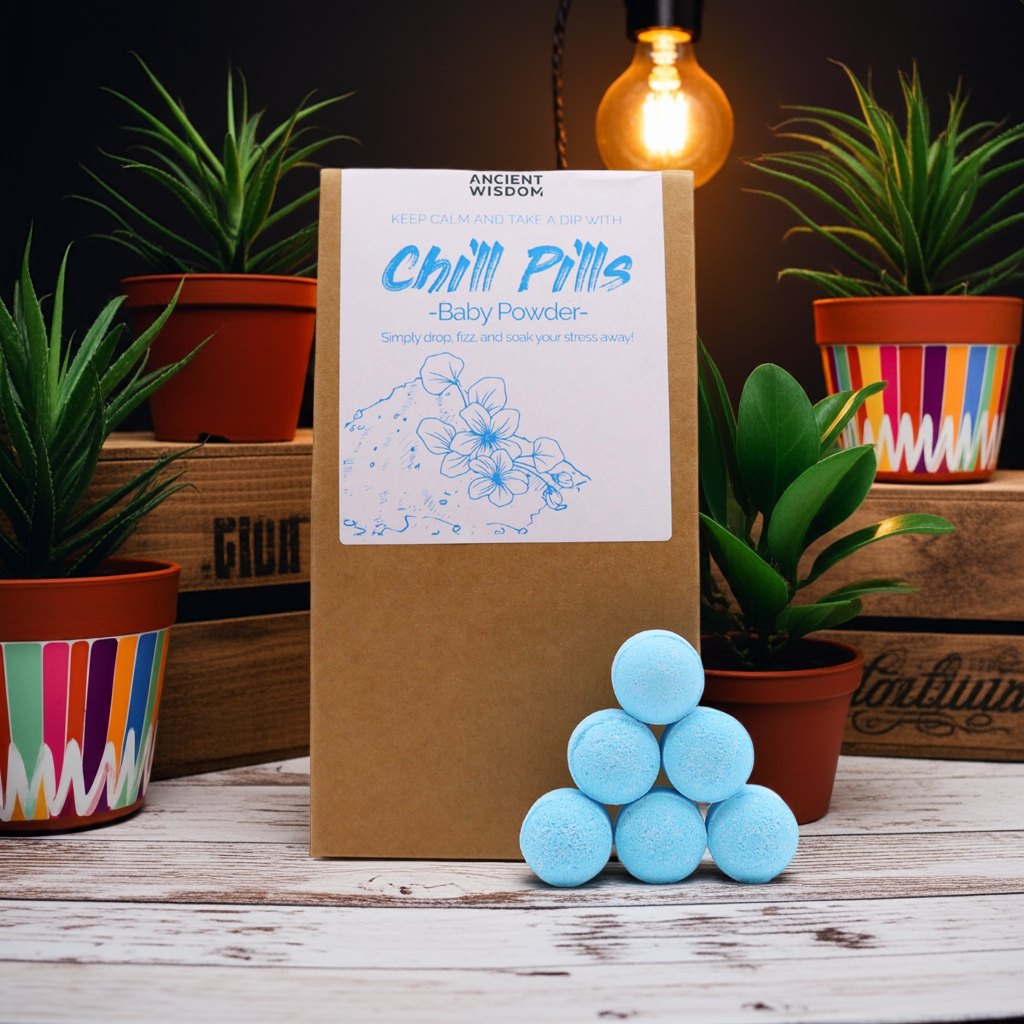 Pack of 30 Mini Bath Bombs - Baby Powder